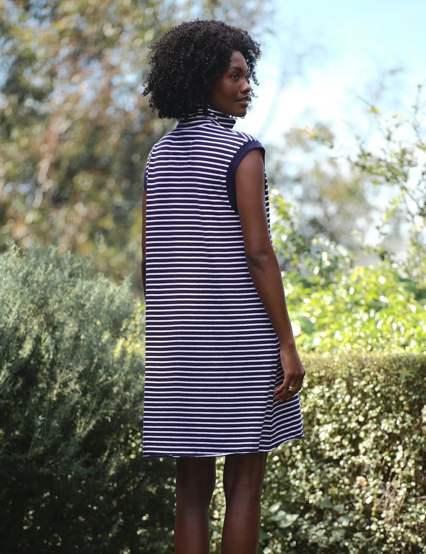 MINI LILY POLO DRESS IN YACHT STRIPE | Embellish