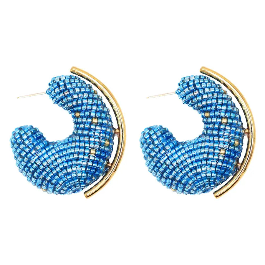 ALBA HOOPS- CARIBBEAN BLUE | Embellish
