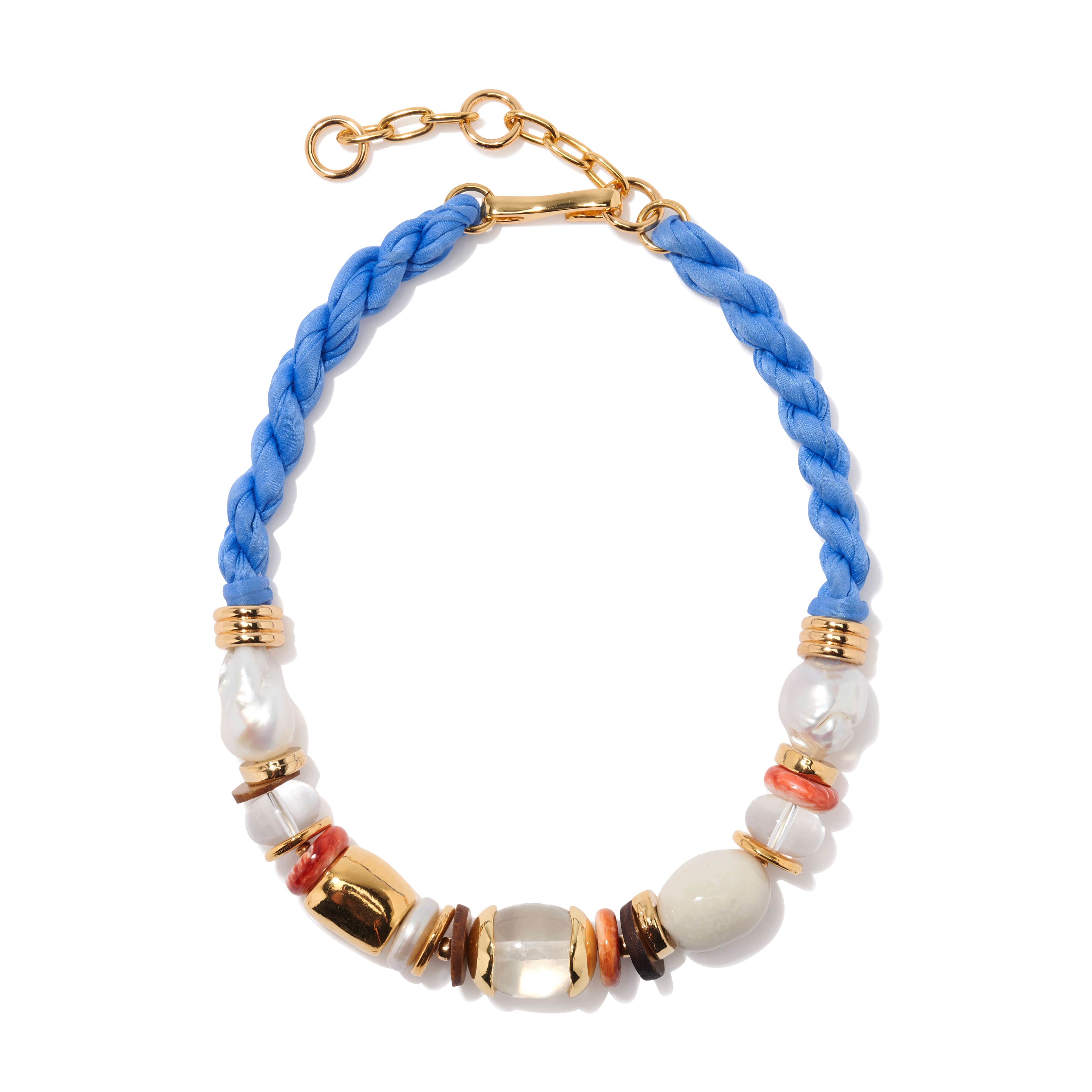 GLASS BEACH NECKLACE IN BLUE SEA | Embellish