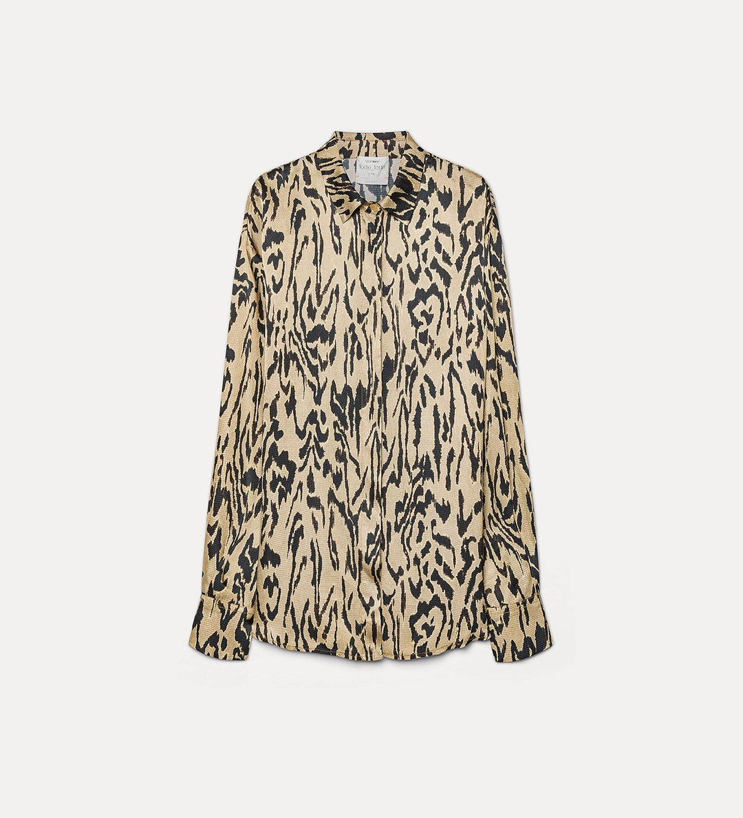 "MOIREE" PRINT SATIN OVERSIZED SHIRT | Embellish